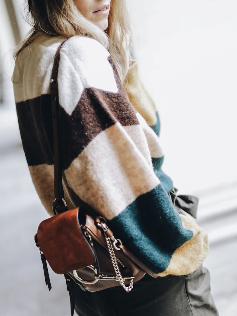 PULL COLOR BLOCK ET PANTALON TAILLE HAUTE - By Opaline